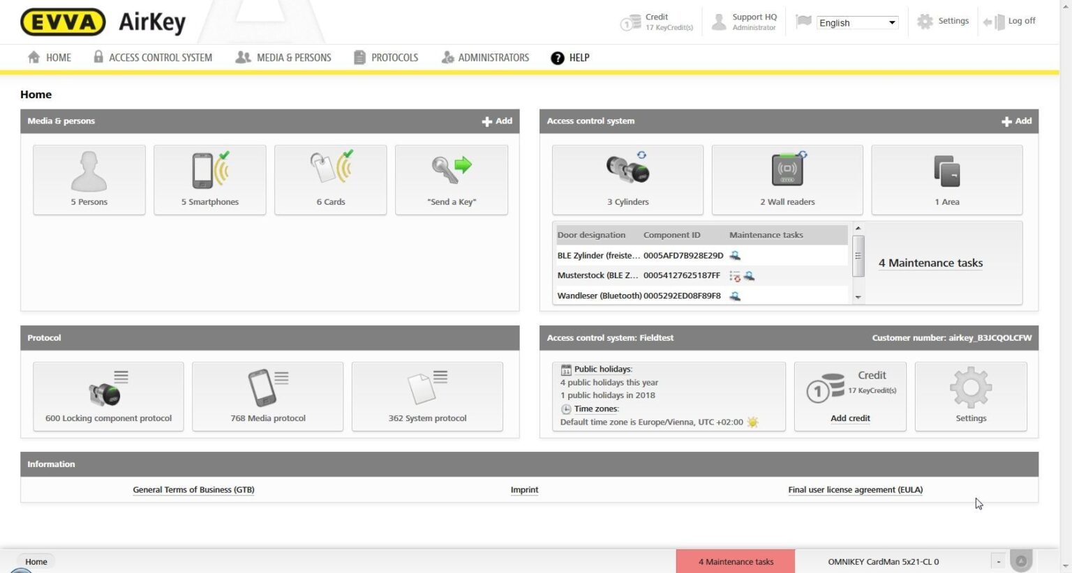 Web interface - e-locks.eu